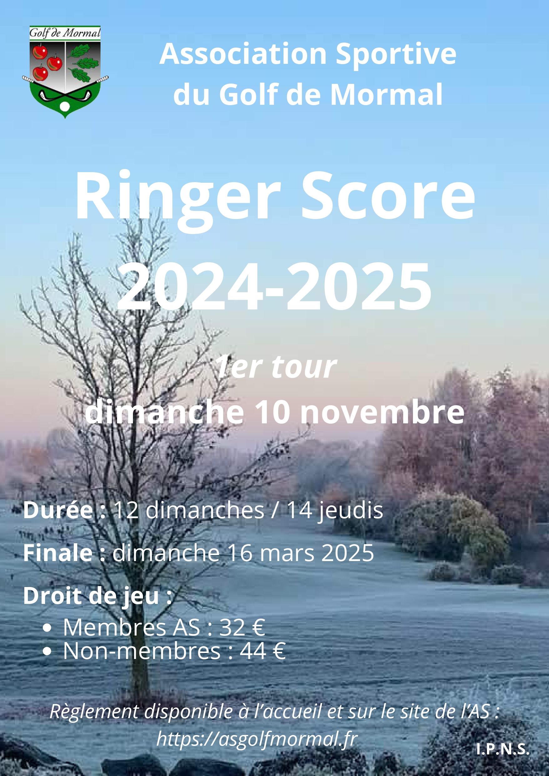 Golf de Mormal - Ringer Score et Médaille de classement